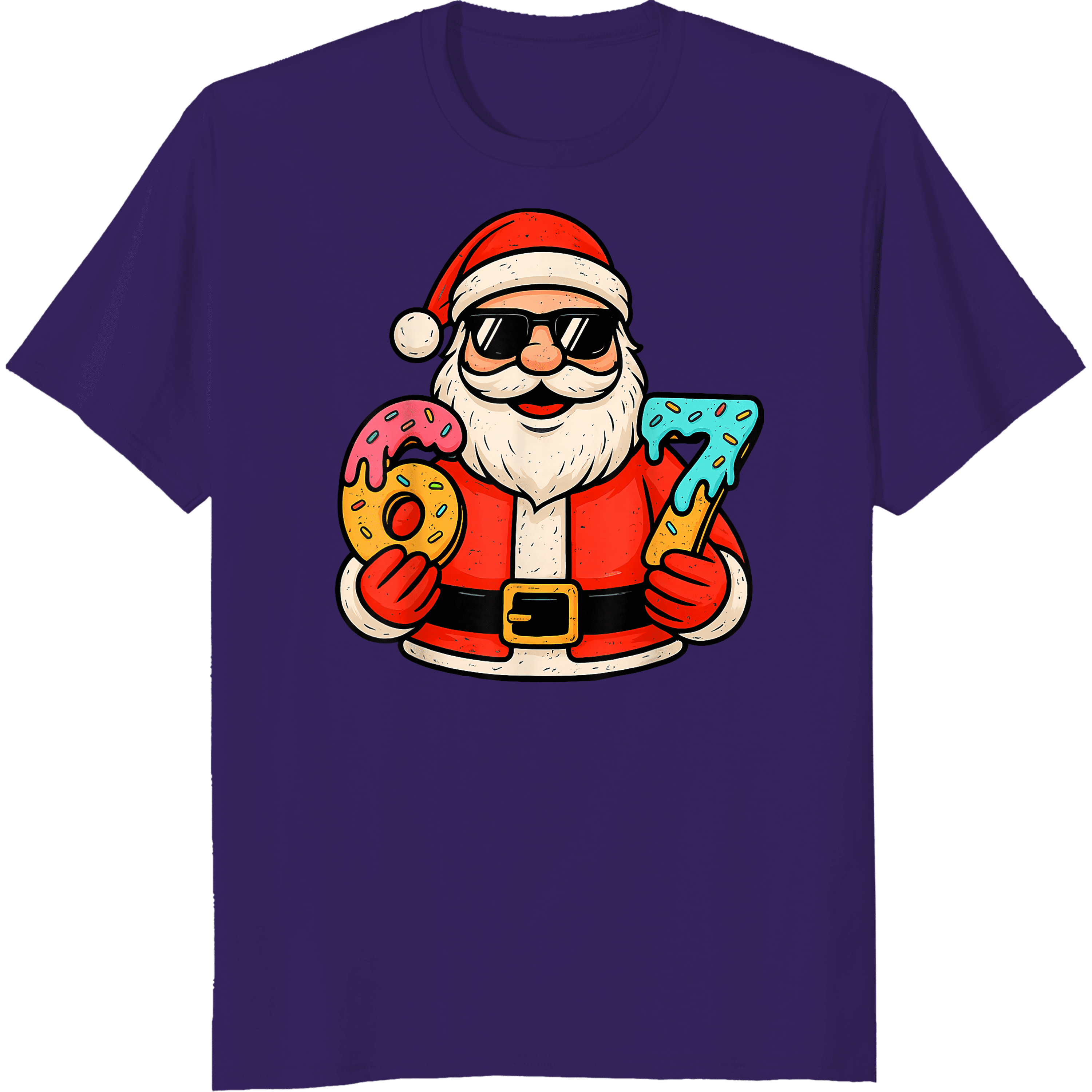 Funny Santa 67 Ice Cream Drip Christmas Xmas Teens Boys Kids T-Shirt ...