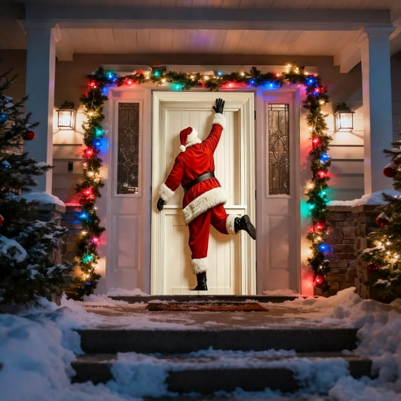 Funny Santa Backside Door Banner, Humorous Christmas Entrance Decor ...