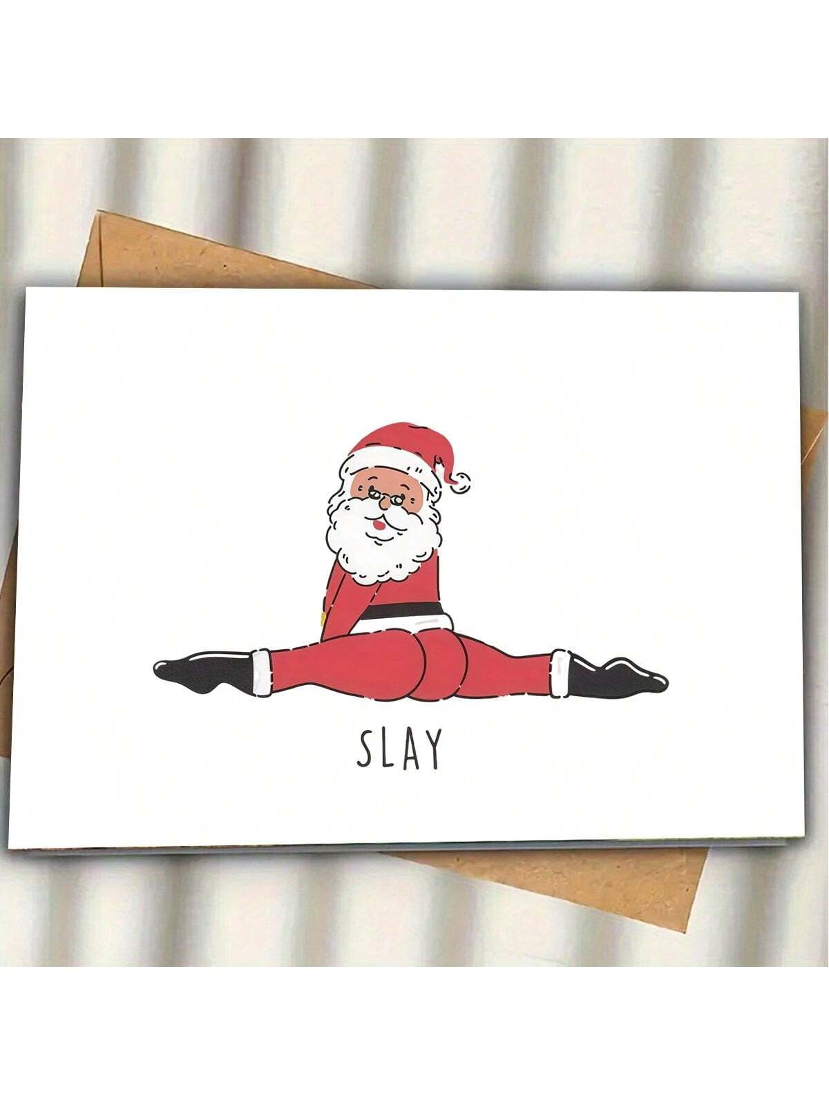 Funny Santa Card – “SLAY” Humorous Holiday Greeting Card – Perfect for ...