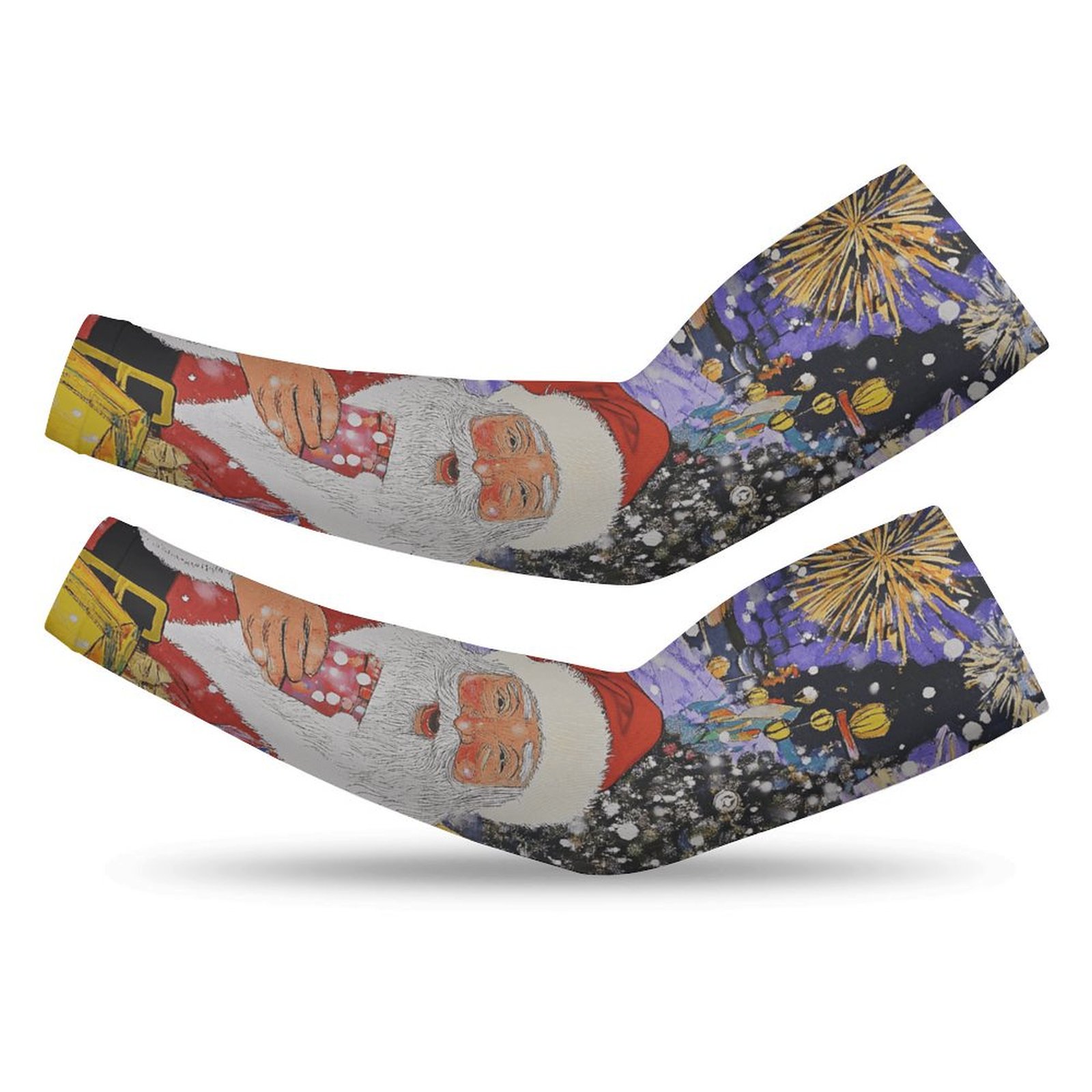 Funny Santa Claus Christmas Cooling Arm Sleeves For Men & Women ...