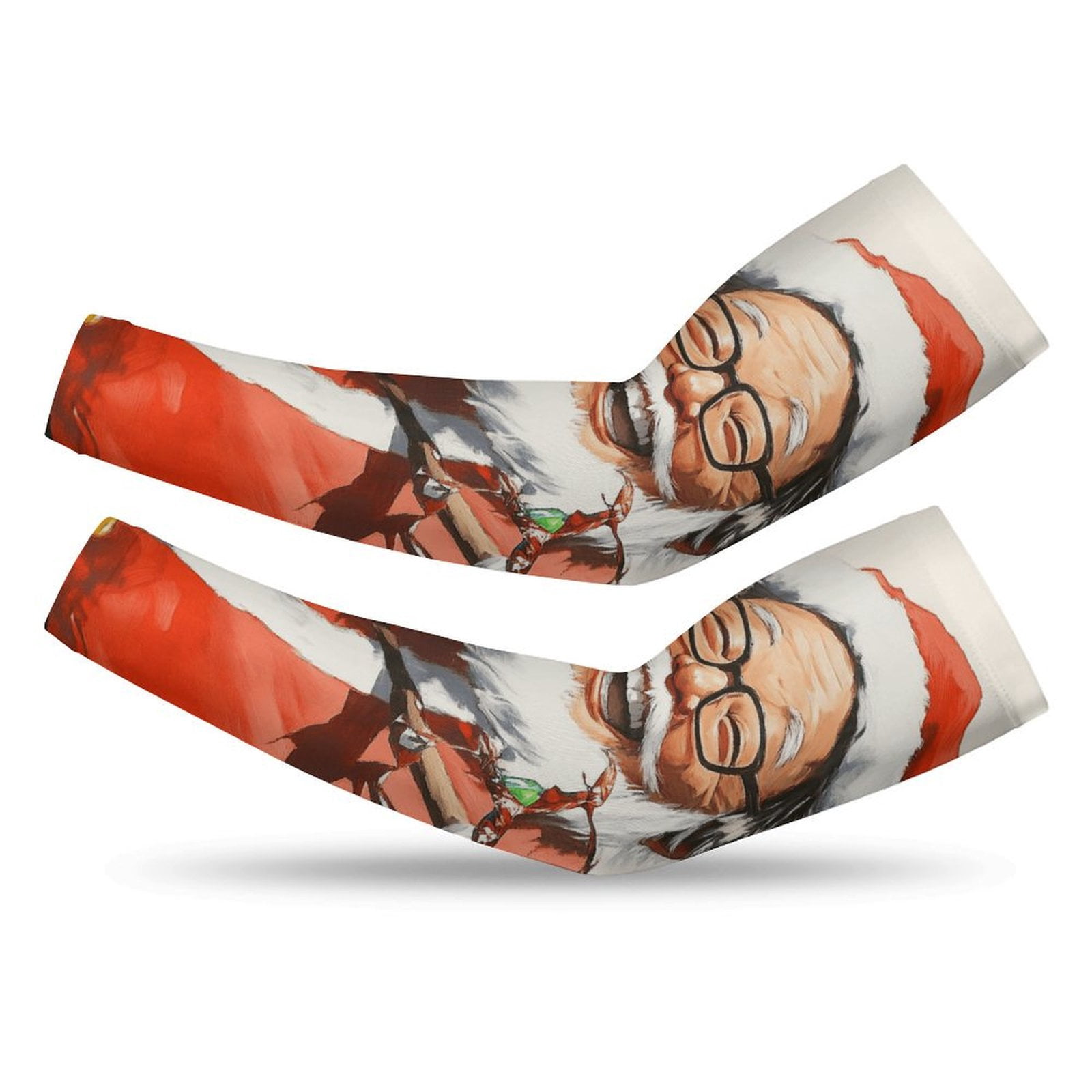 Funny Santa Claus Christmas Gardening Sleeves Farm Sun Protection Arm ...