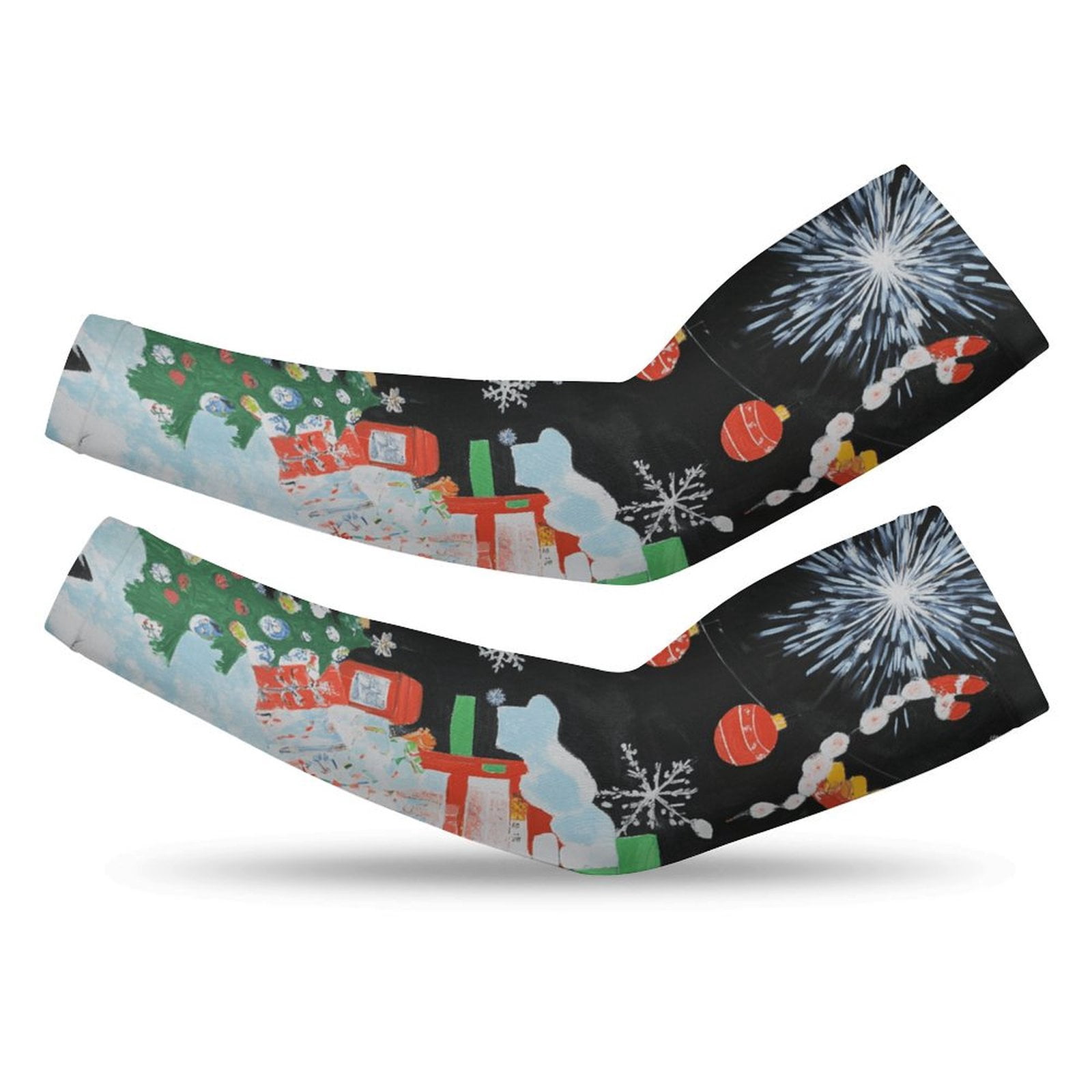 Funny Santa Claus Christmas Gardening Sleeves Farm Sun Protection Arm ...