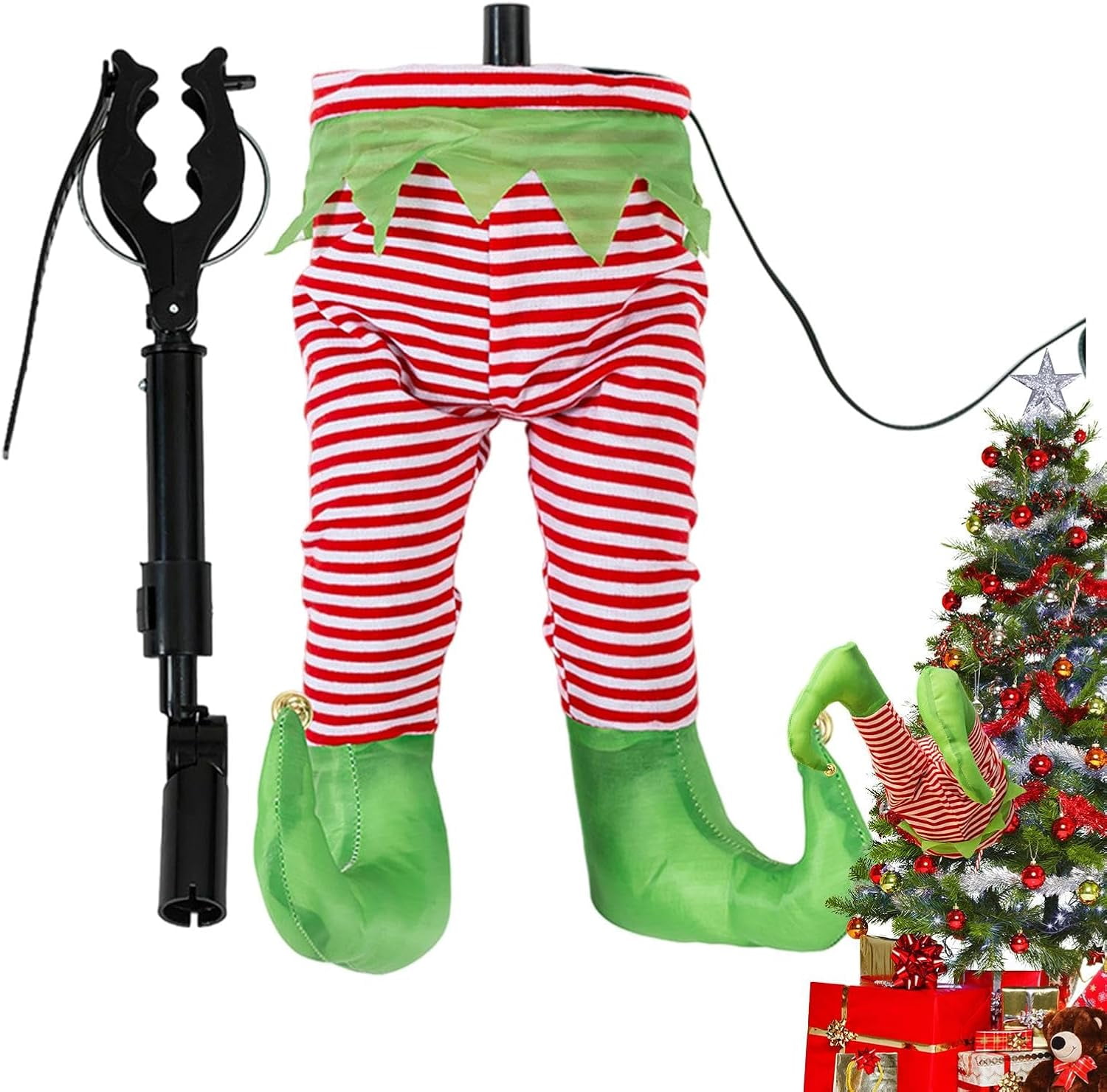 Funny Santa Legs Christmas Tree Decoration- Stuffed Santa Legs Sticking ...