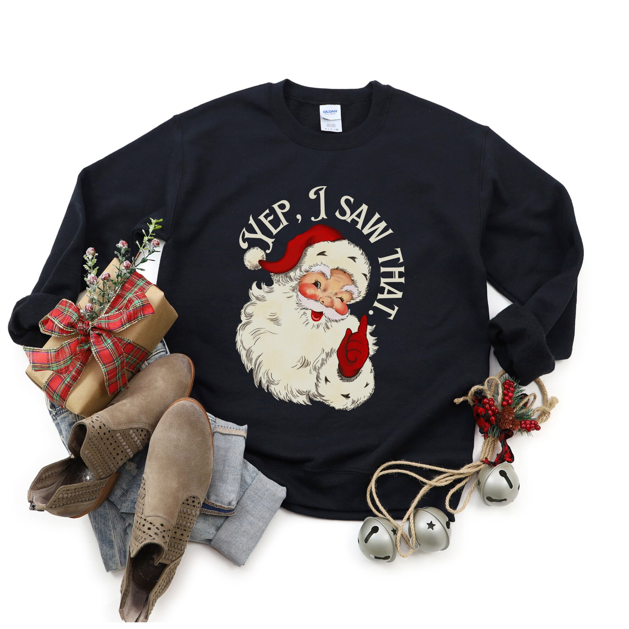 Funny Santa T-Shirt, Yep I Saw That Santa T-Shirt, Funny Christmas T ...