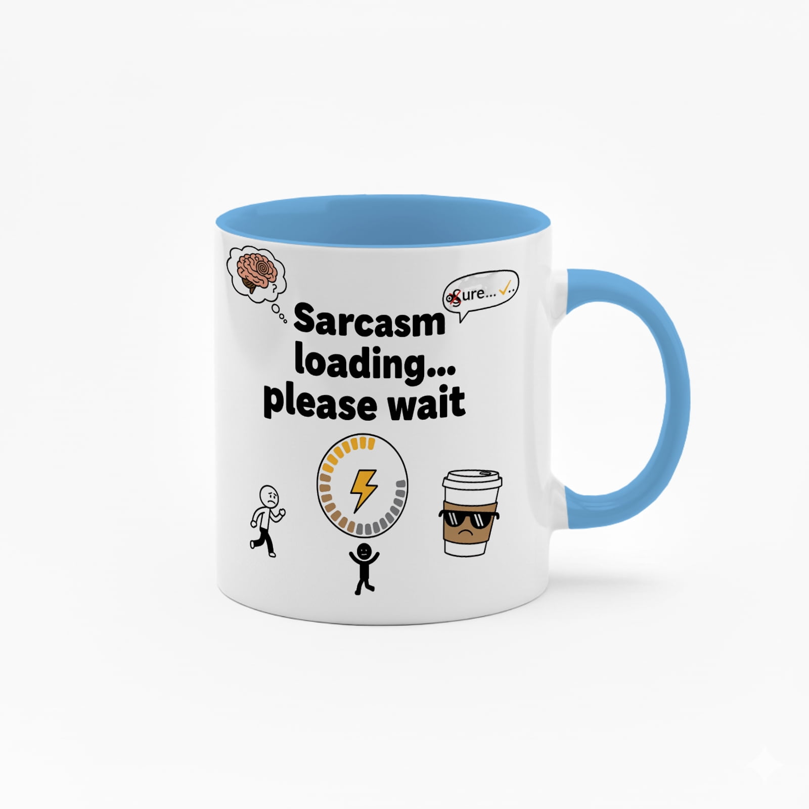 Funny Sarcastic 11oz Two-Tone Ceramic Coffee Mug – Relatable Parenting ...