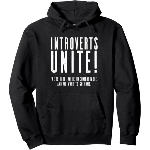 Funny Sarcastic Introvert Hoodie - Introverts Unite! Pullover Hoodie - Walmart.com