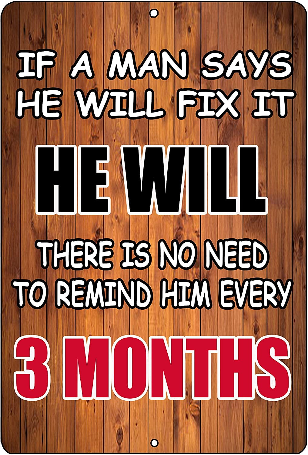 Funny Sarcastic Man Men Metal Tin Sign Wall Decor Man Cave Bar Fix It ...