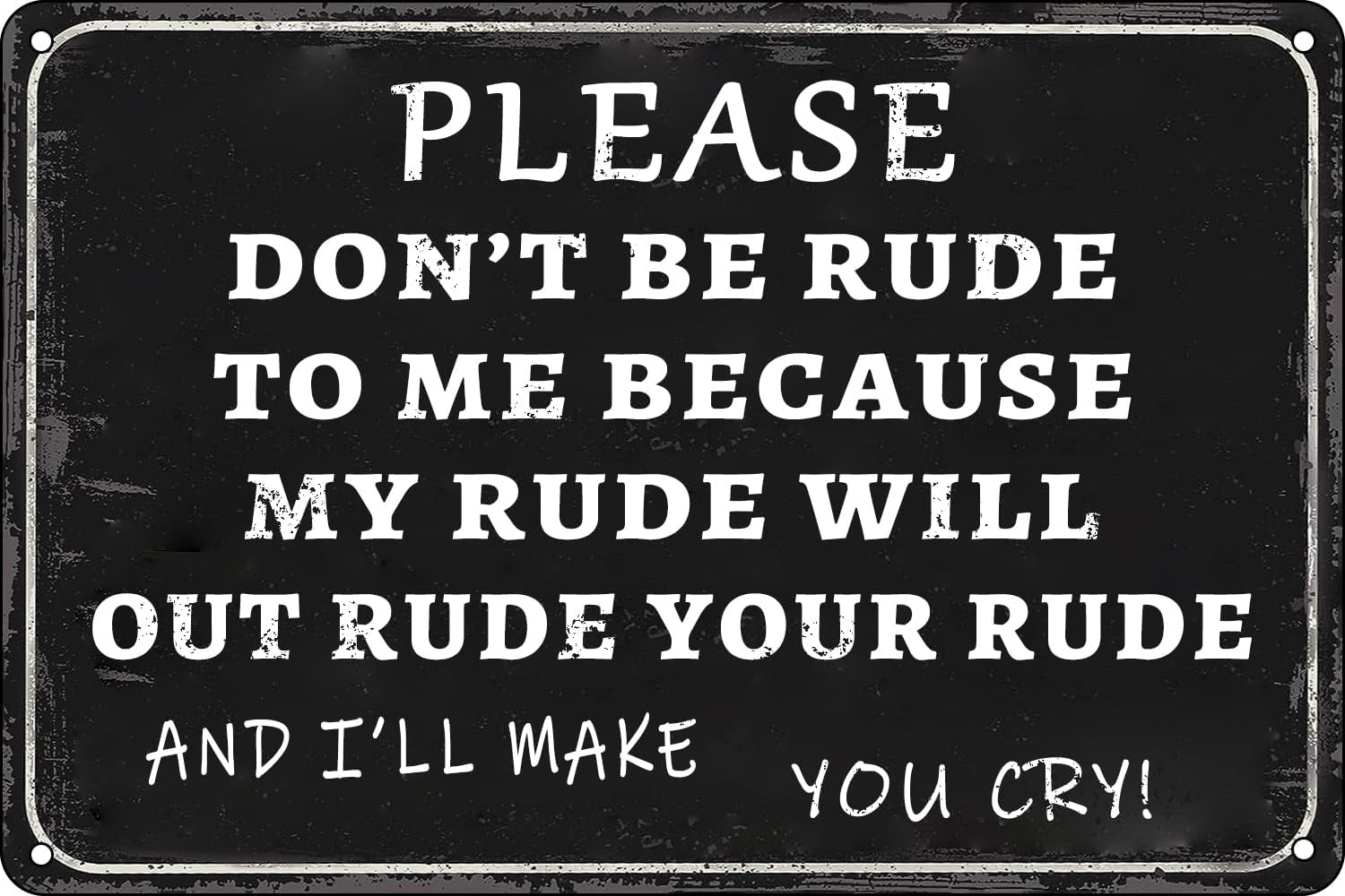 Funny Sarcastic Metal Sign Man Cave Bar Decor Cool Stuff for your Room ...