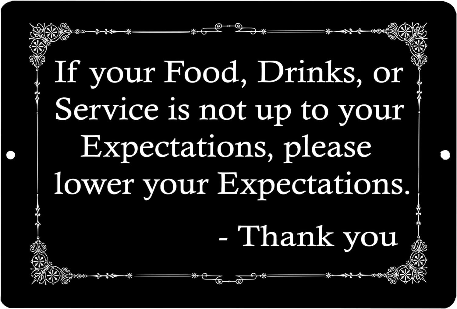 Funny Sarcastic Metal Tin Retail Business Sign Wall Decor Man Cave Bar ...