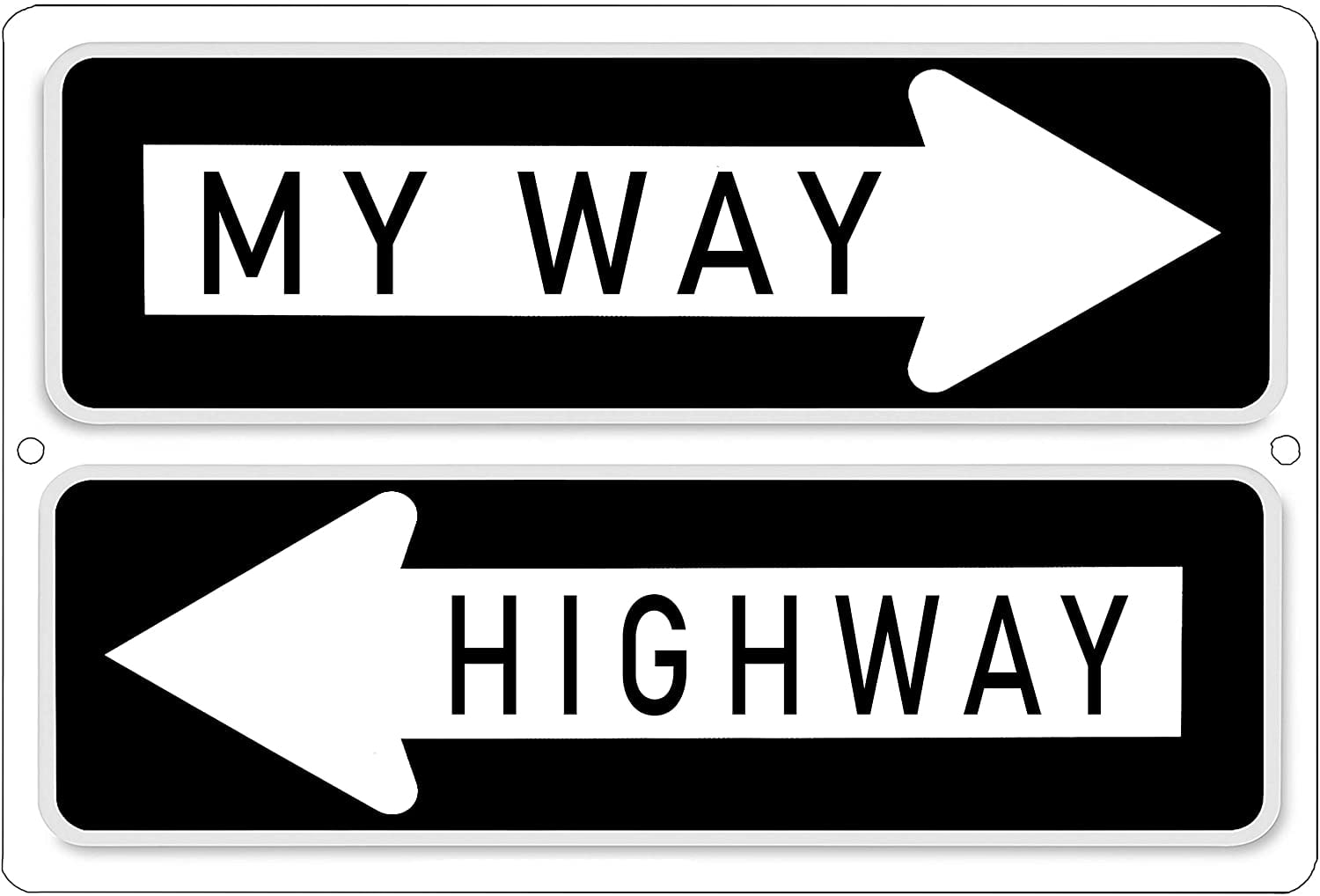 Funny Sarcastic Metal Tin Sign Wall Decor Man Cave Bar My Way Or The ...