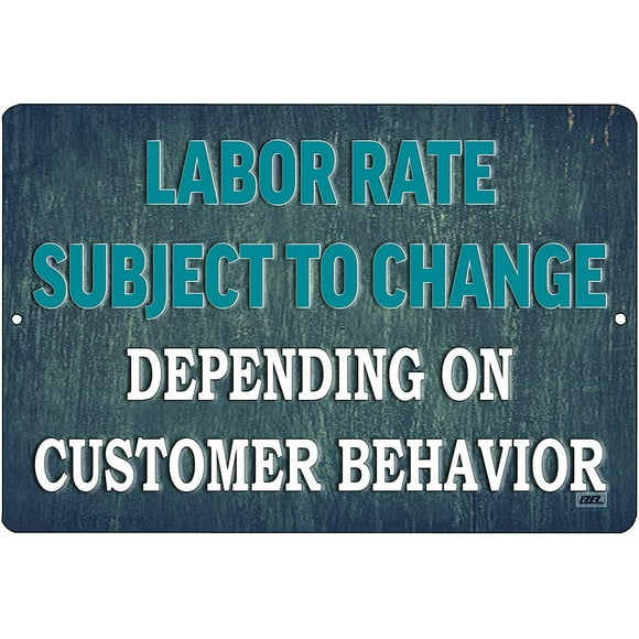 Labor Rate Sign