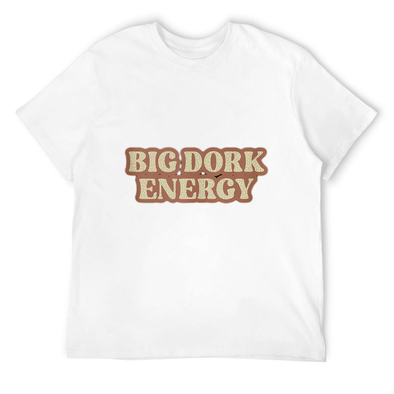 Funny Saying Big Dork Energy 70s Retro Style T Shirt White Medium ...