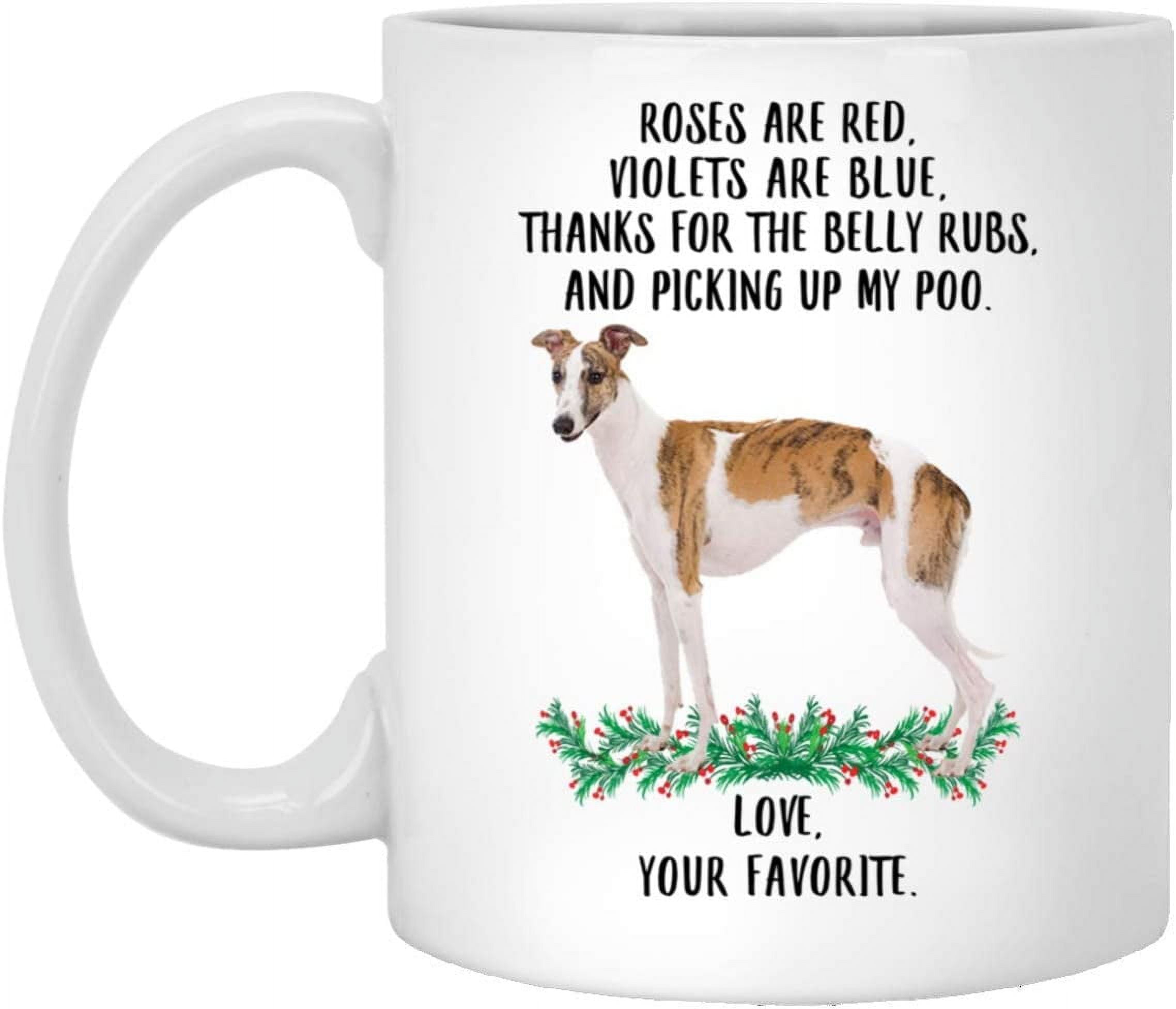Funny Saying Gifts For Pet Lovers Whippet Apricot Brindle Roses Are Red ...