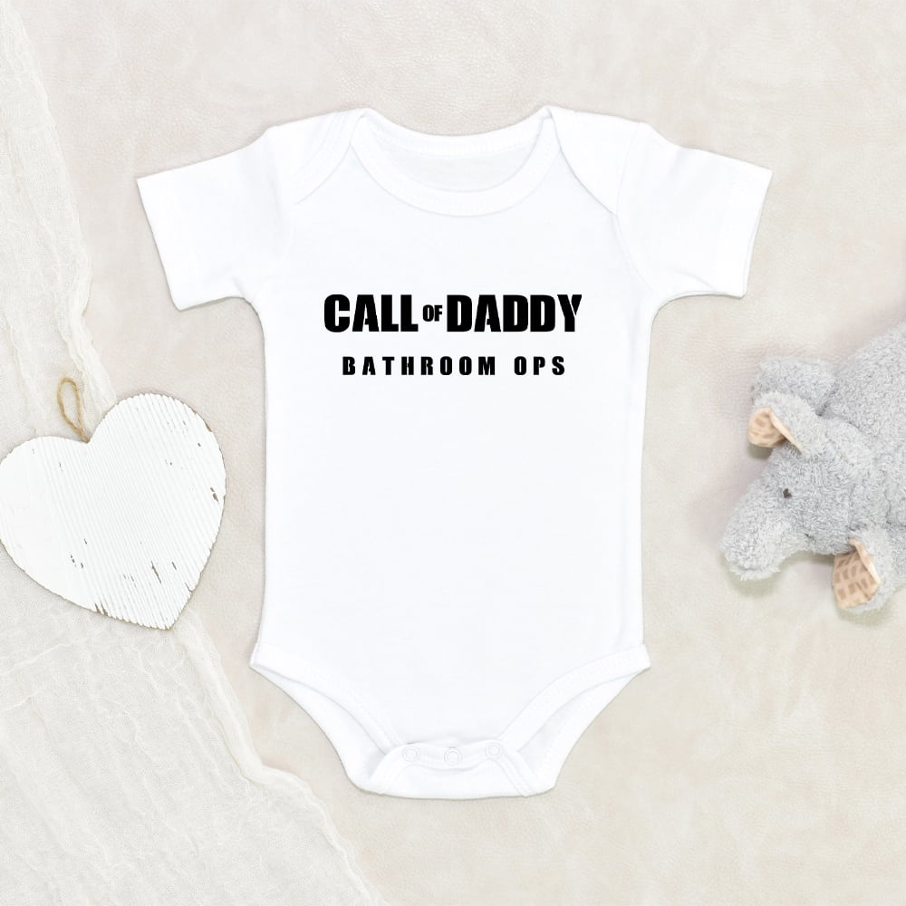 Funny Sayings Baby Clothes - Call Of Daddy Bathroom Ops Baby Clothes ...