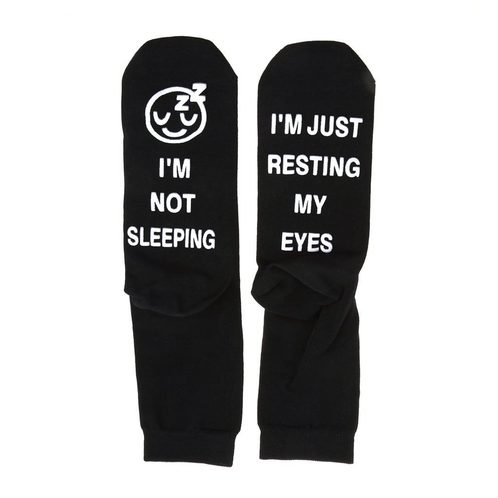 Funny Sayings Cotton Socks I Not Just Resting My Eyes Hosiery Gifts ...