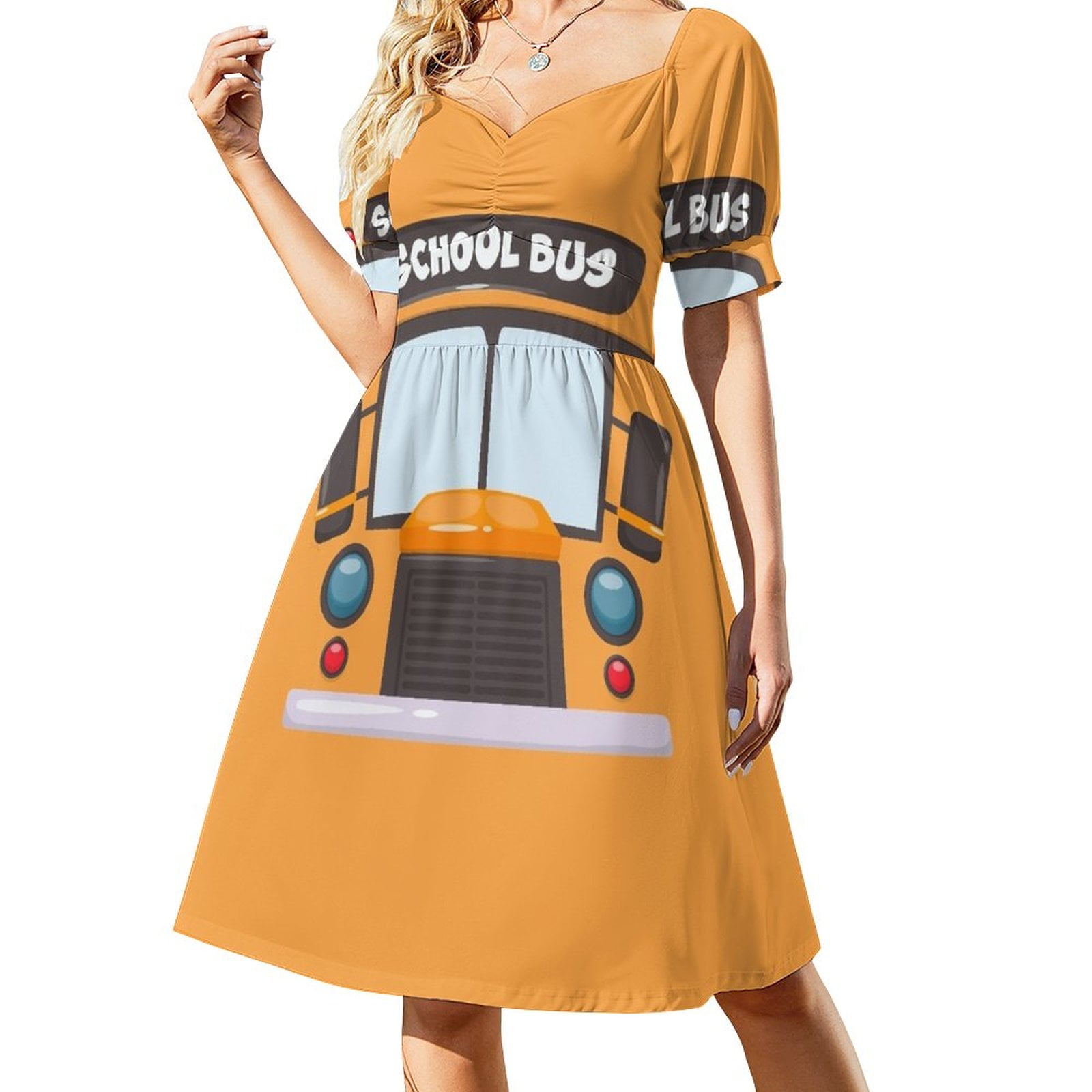 Funny School Bus Sleeveless Dress Women's dresses elegant dresses plus ...