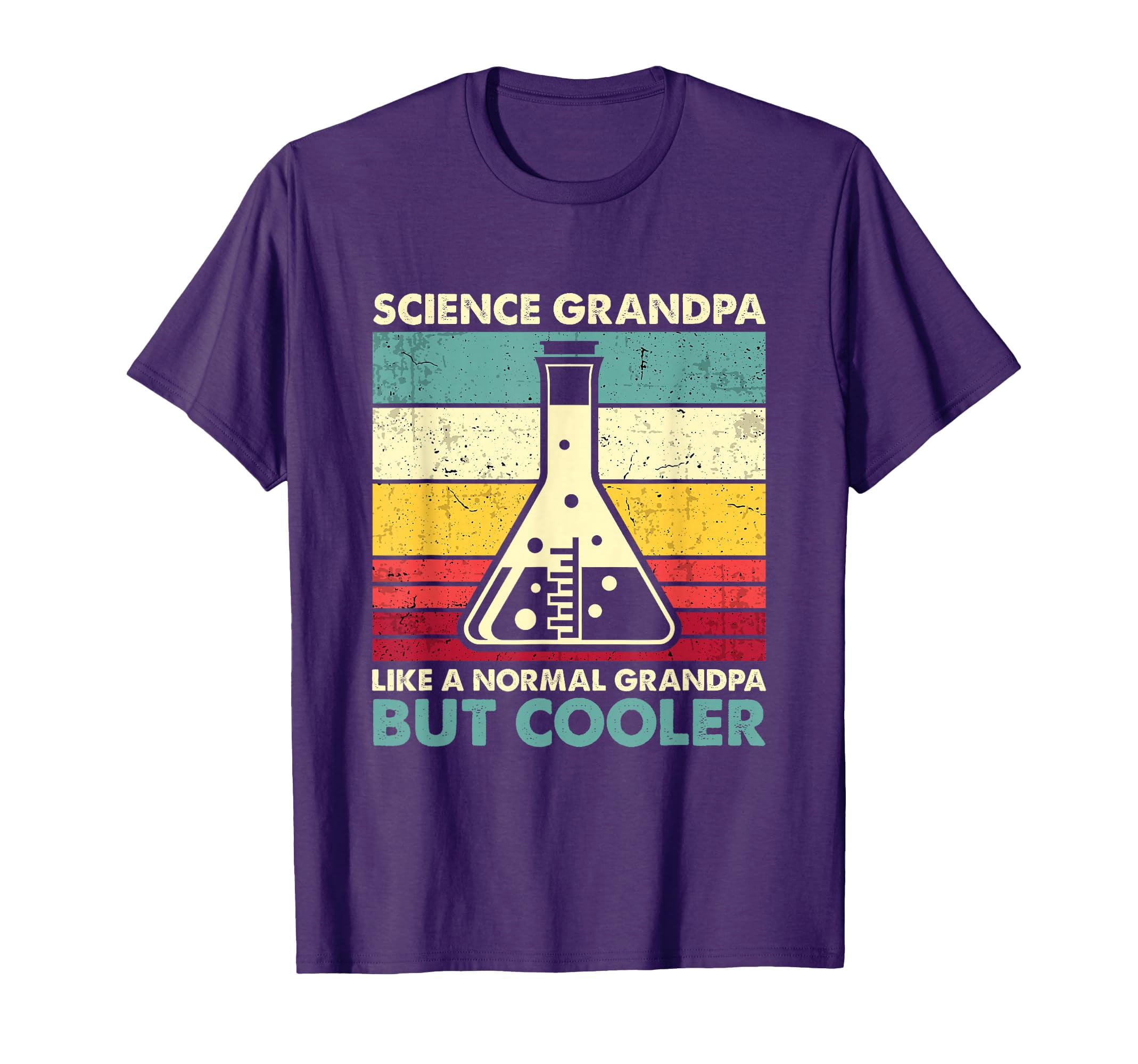 Funny Science Grandpa T-Shirt with Colorful Retro Design for Science ...