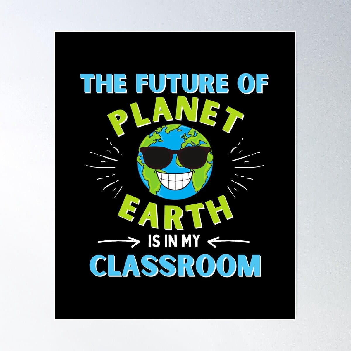 Funny Science Teacher Planet Earth Poster Wall Art, Modern Wall Decor ...