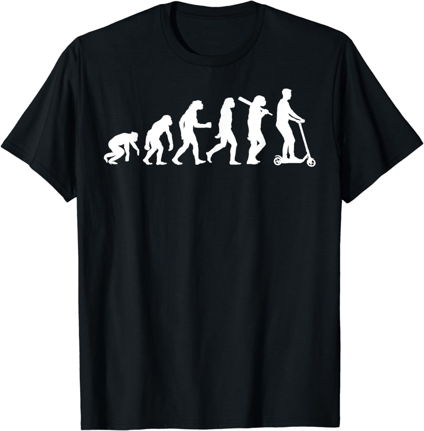 Funny Scooter Designs Men Women E-Scooter Evolution Riders T-Shirt ...
