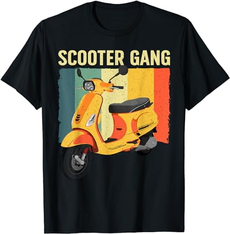 Funny Scooter Gang Design For Men Women Scooter Motor Lovers T-Shirt ...