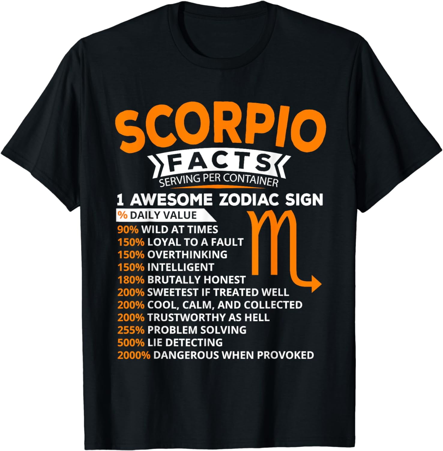 Funny Scorpio Birthday Shirt Astrology Zodiac Sign Gift - Walmart.com