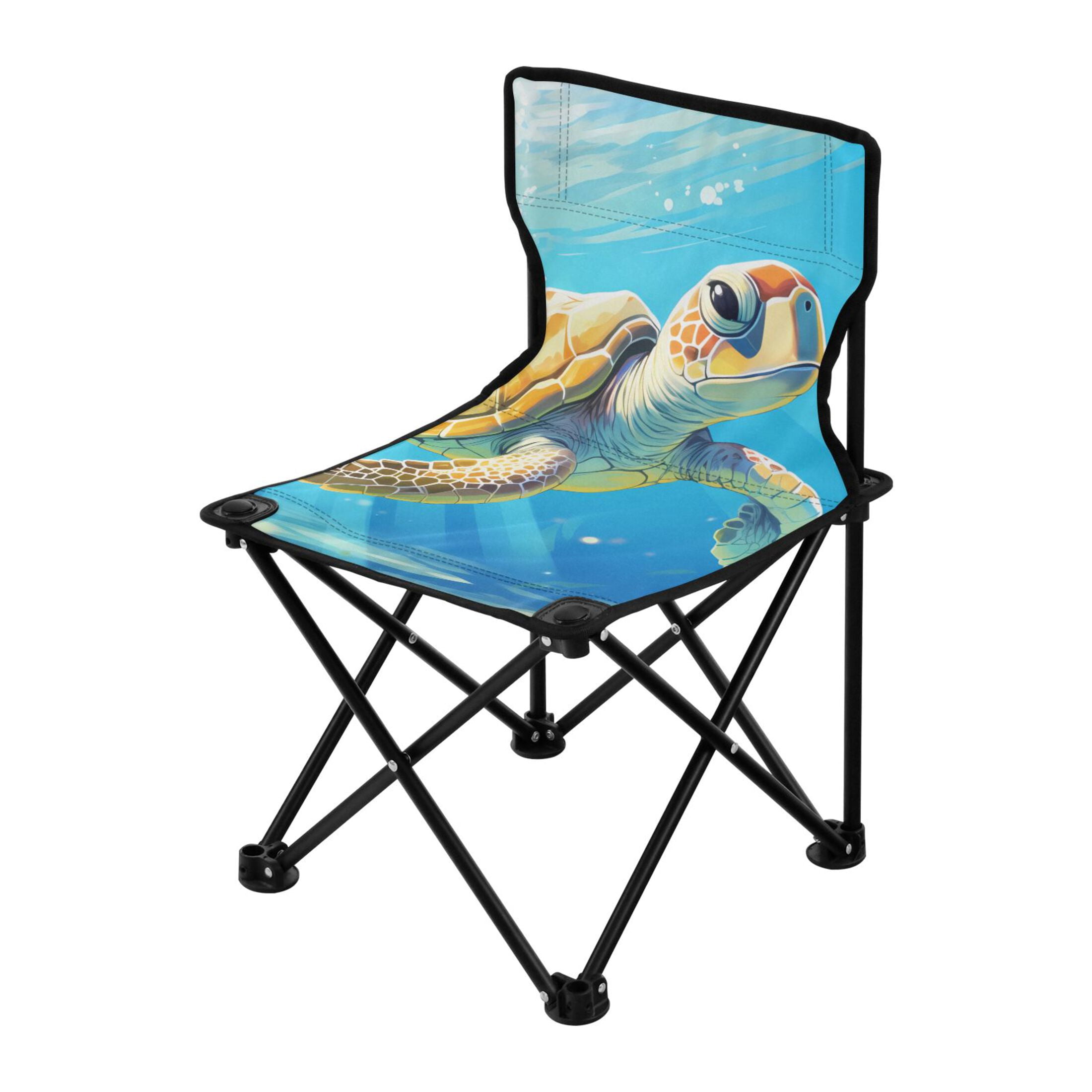 Funny Sea Turtles Swimming Portable Camping Chair Small for Kids ...