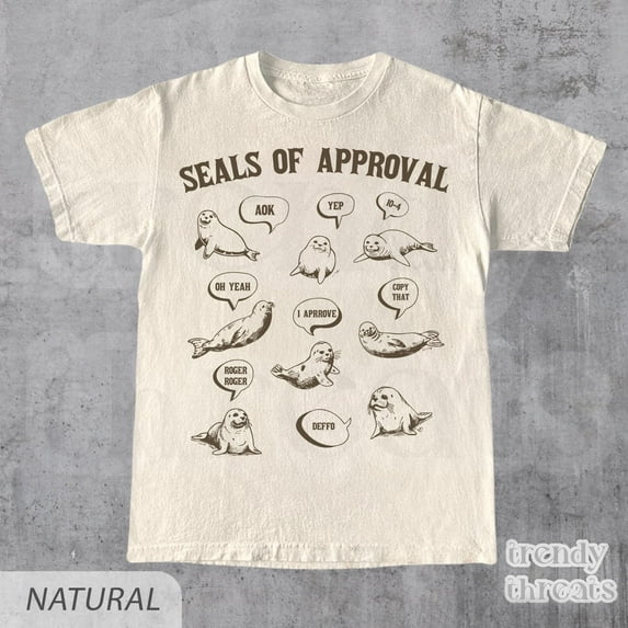 Funny Seal Shirt, Seals Of Approval T-Shirt, 90s Meme T-shirt, Funny ...