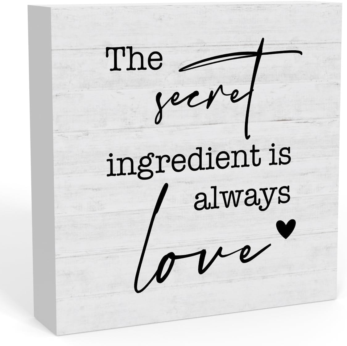 Funny The Secret Ingredient Is Always Love Sign, Home Kitchen Decor For ...
