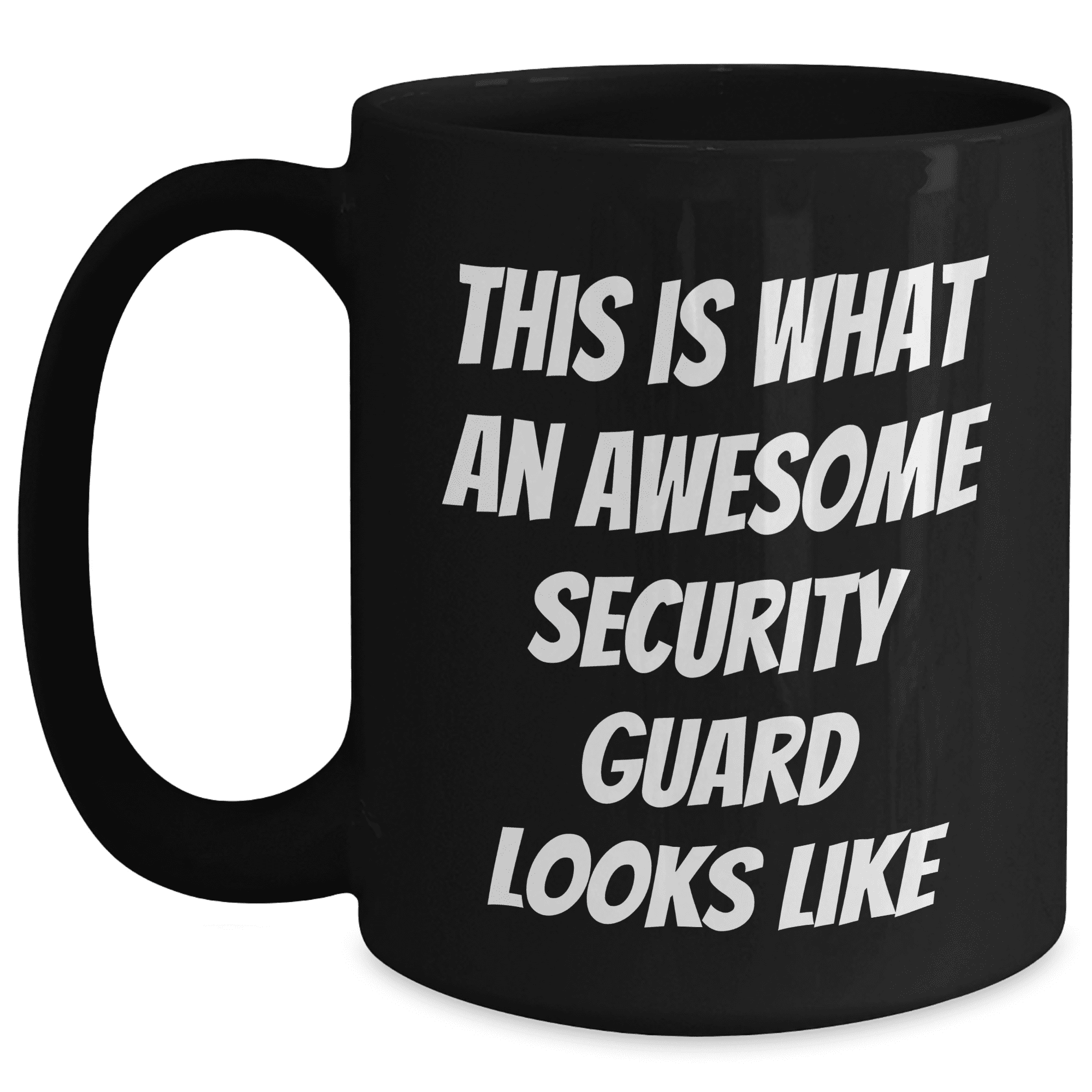 Funny Security Guard Gifts from Friends, Unique Black Coffee Mugs for ...