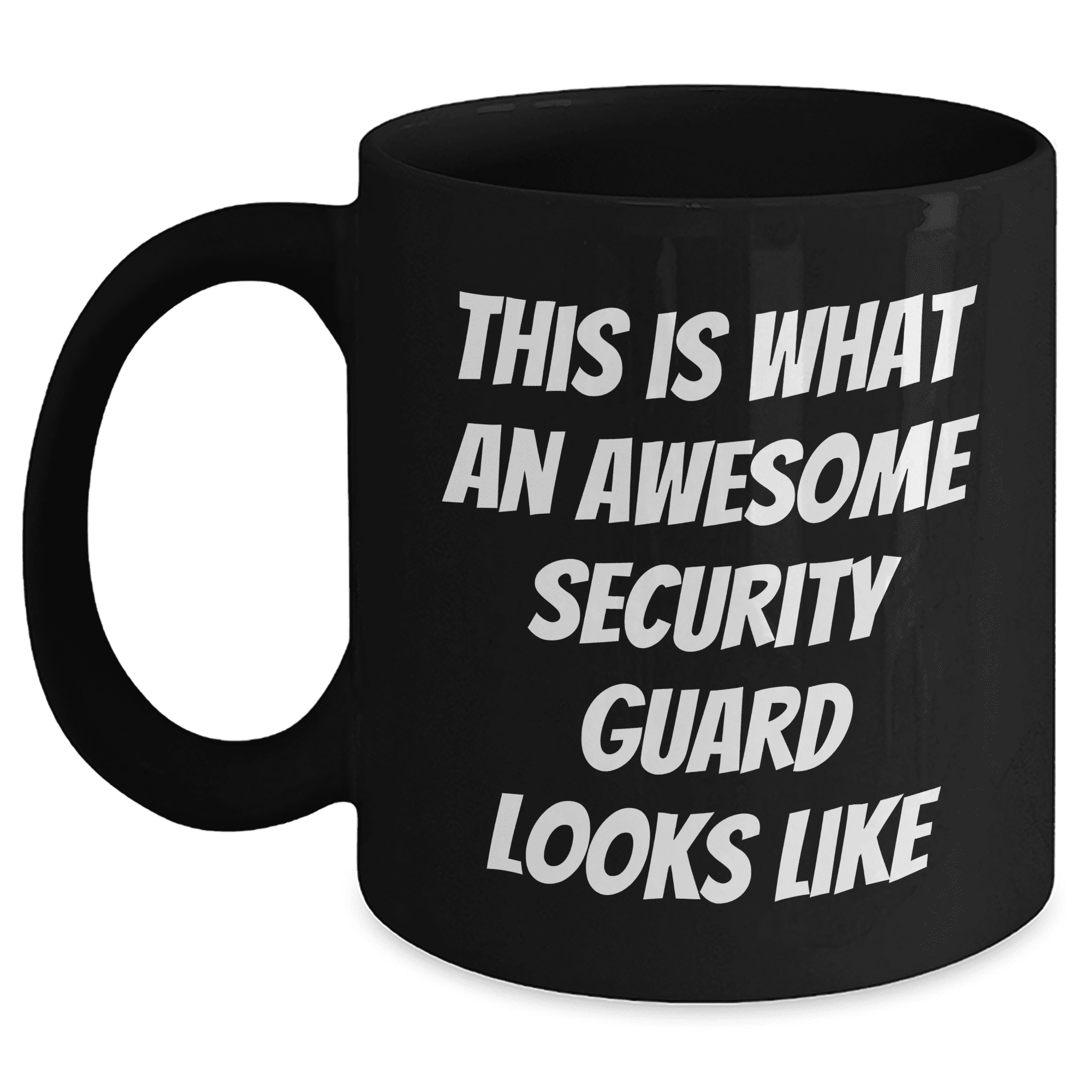 Funny Security Guard Gifts from Friends, Unique Black Coffee Mugs for ...