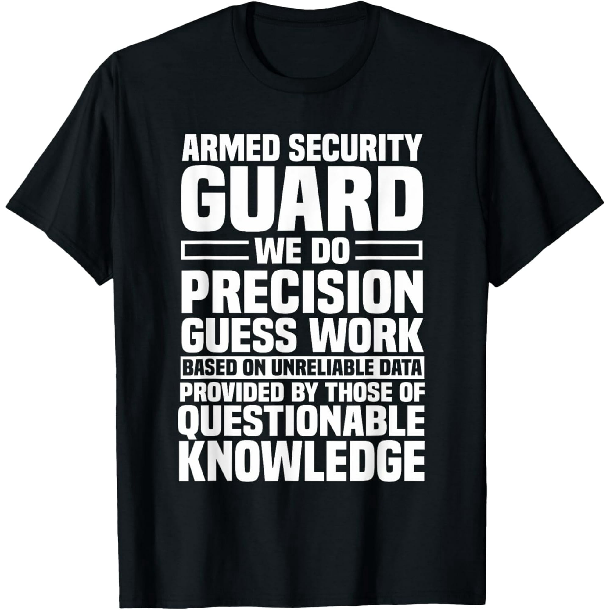 Funny Security Guard Job Humor for Personnel Unisex Graphic Short ...