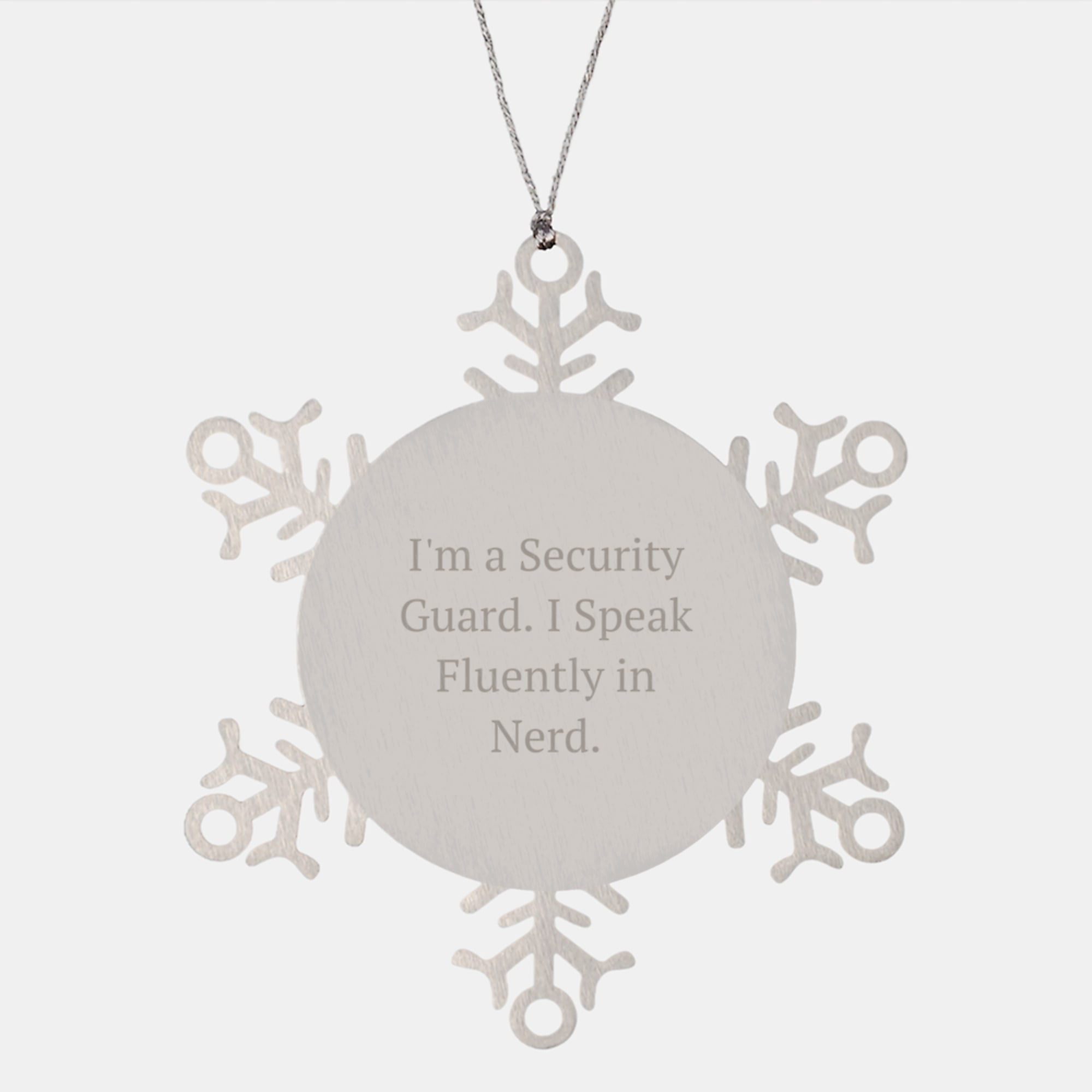 Funny Security Guard Snowflake Ornament Gifts from Friends for Security ...