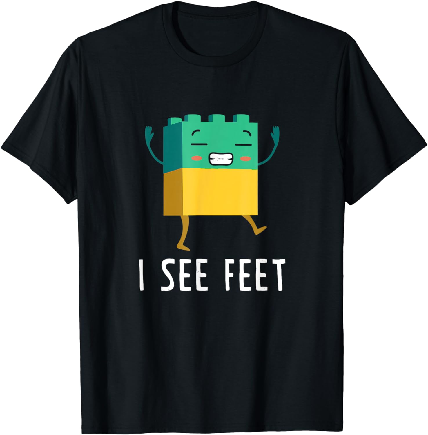 Funny See Feet Big Building Blocks Master Builder Engineer T-Shirt ...
