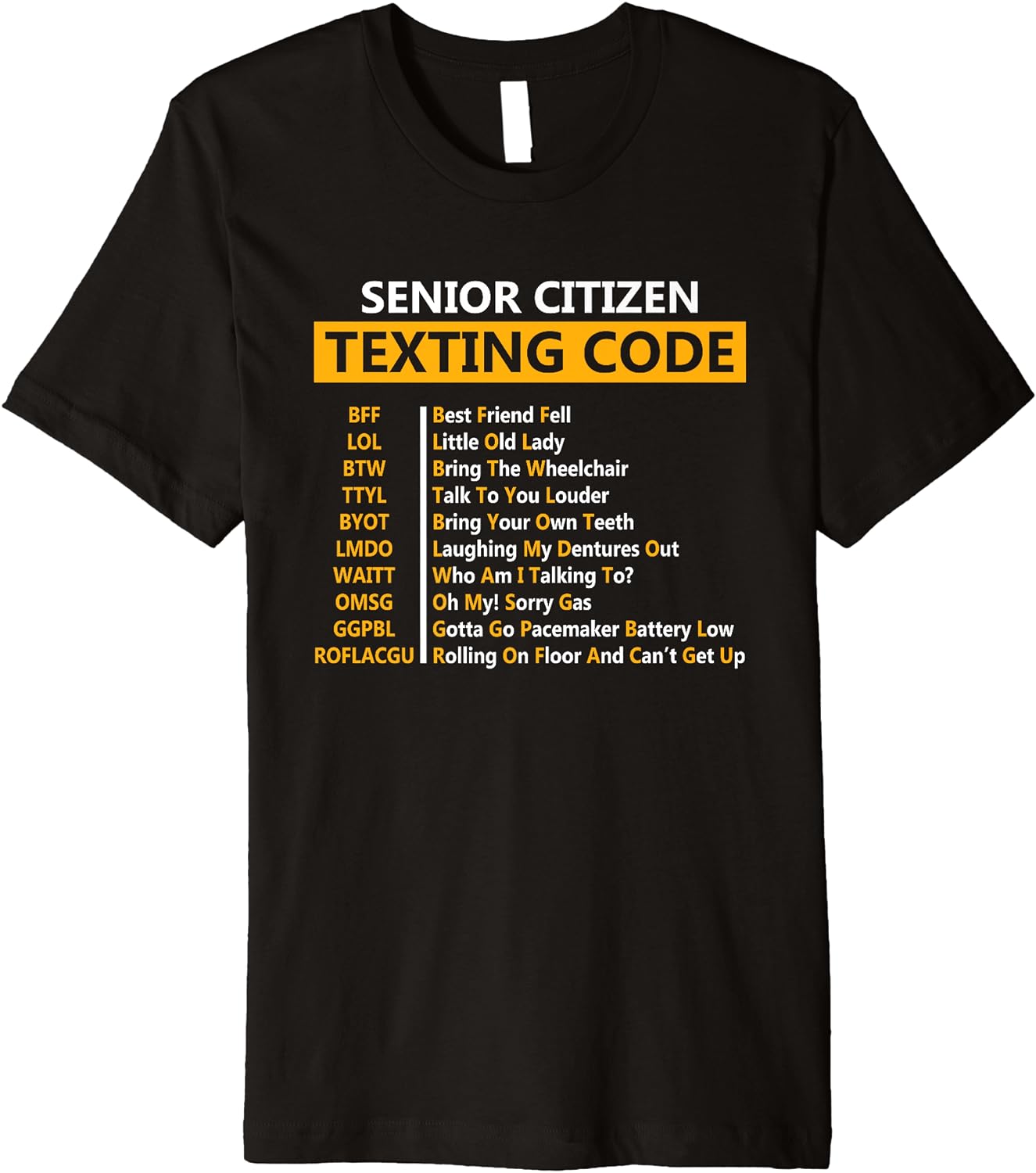 Funny Senior Citizens Texting Code Fathers Day For Grandpa Premium T