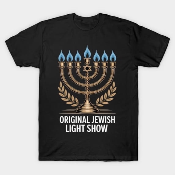 Funny Seven Branch Menorah Original Jewish Light Show Hanukkah Artwork ...