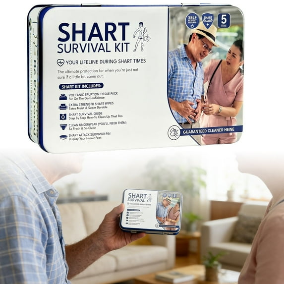 Funny Shárt Survival Kit, Poop Prank Gag Gift Set With Replacement ...
