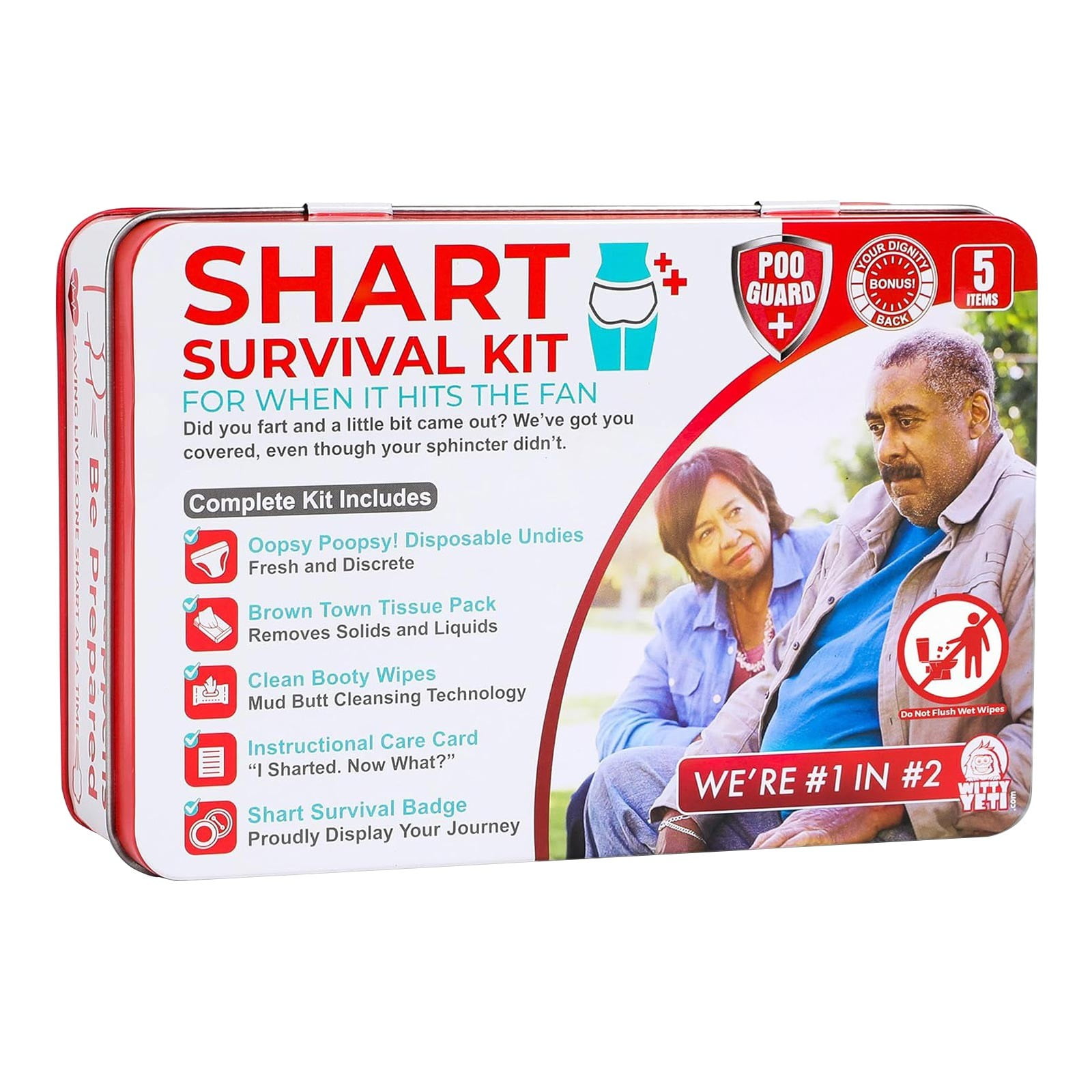 Funny Shart Survival Kit by Witty Yeti. Ultimate Poop Prank Gag Gift ...