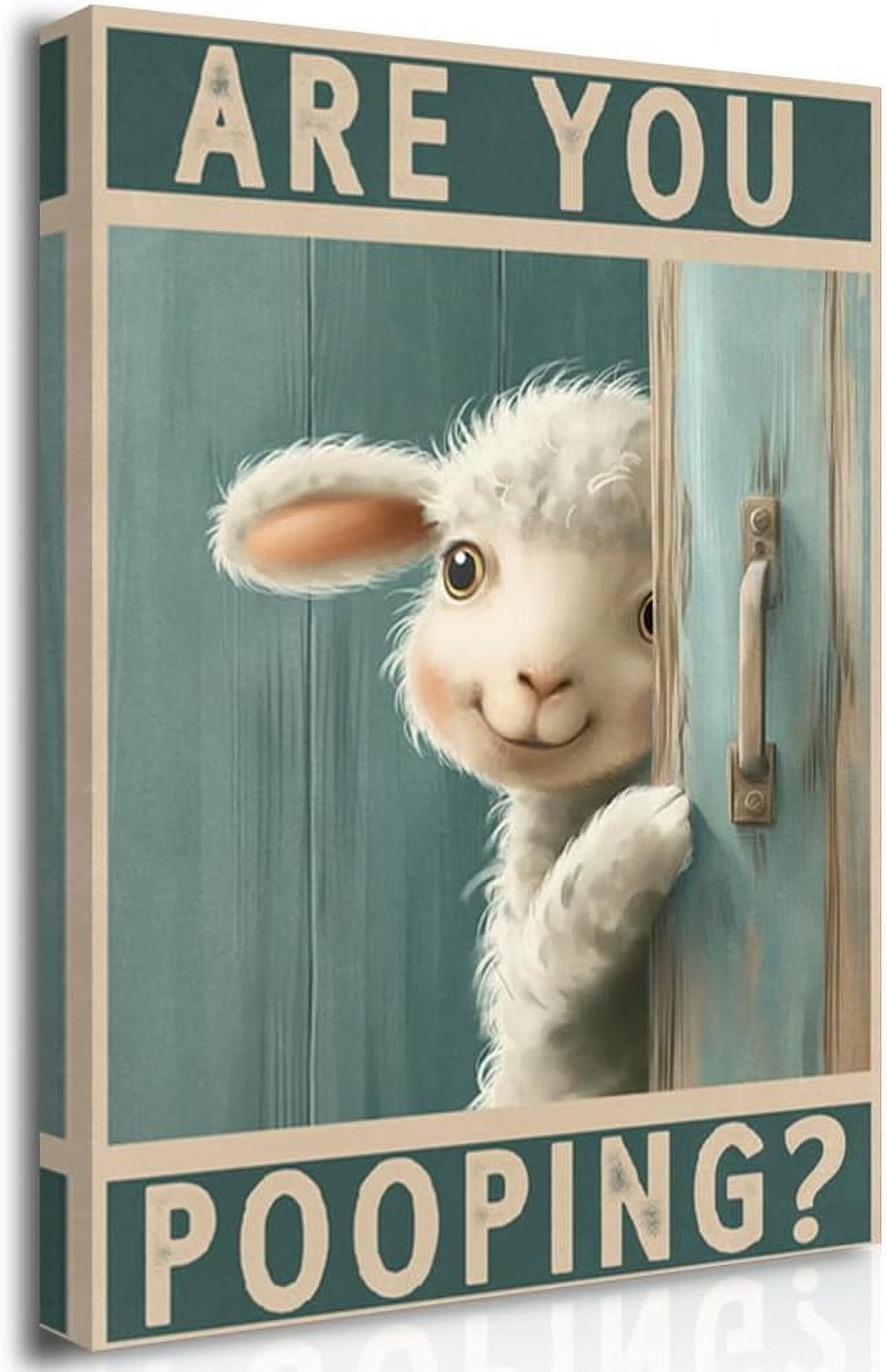 Funny Sheep Bathroom Decor are You Poop Sign Prints Bathroom Wall Art ...