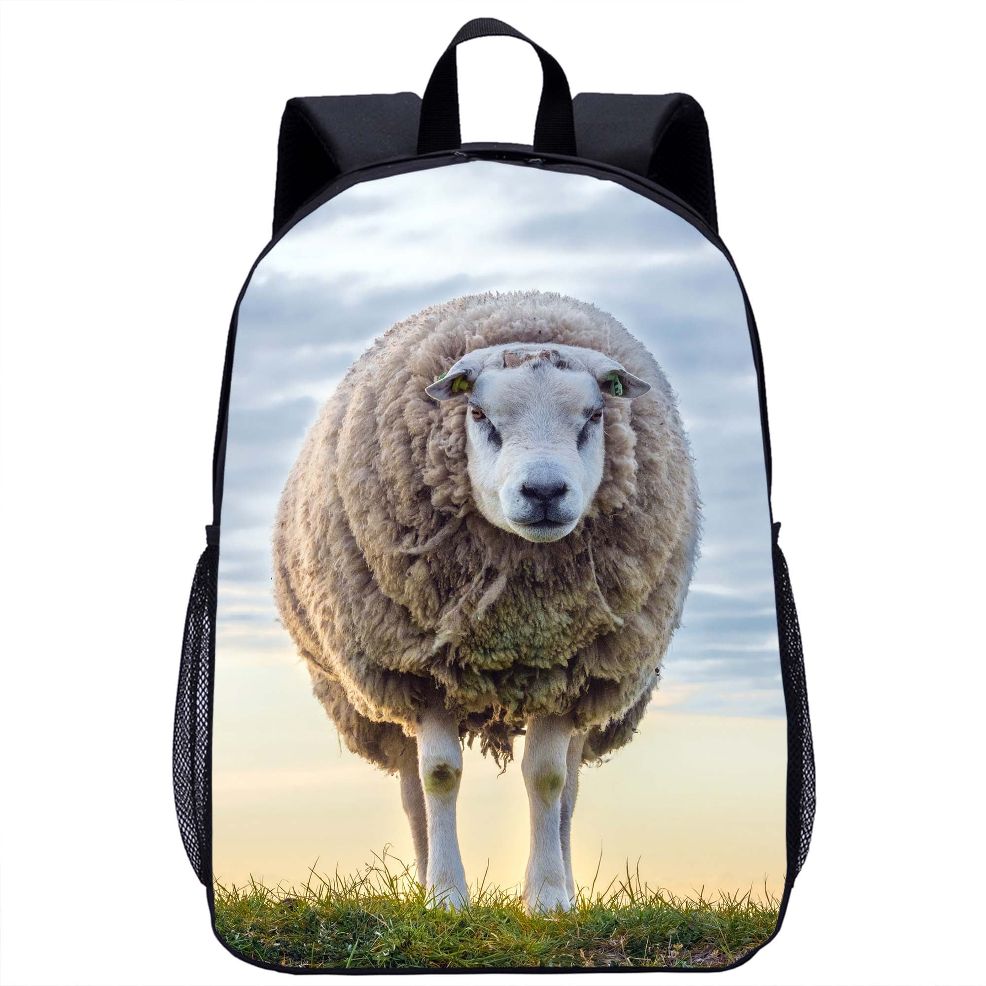 Funny Sheep Farm Animal Print Backpack Students Bag Teenager Daily ...