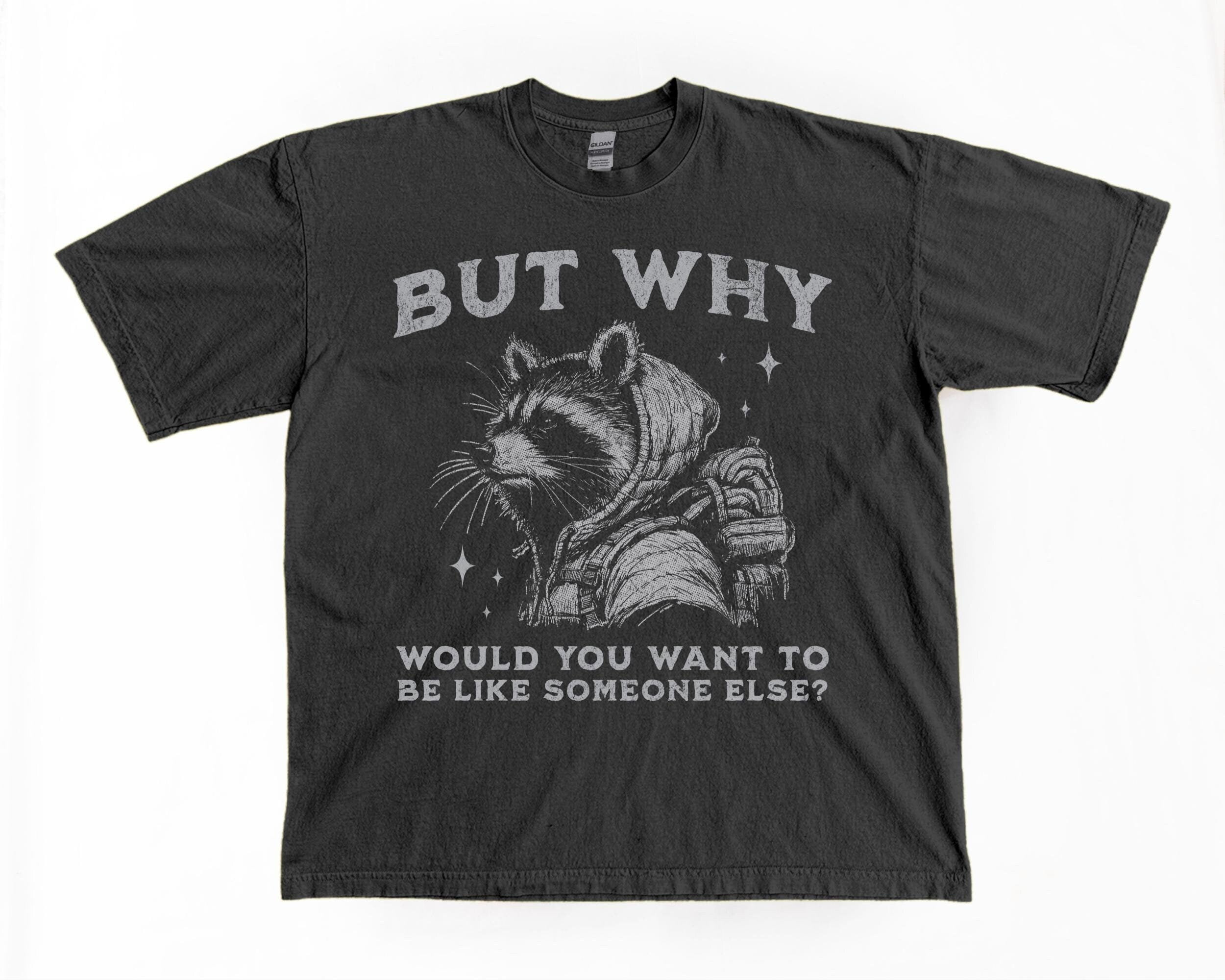 Funny Shirt, Raccoon T-Shirt, Y2K Retro Graphic Tee, Trendy Meme Shirt ...