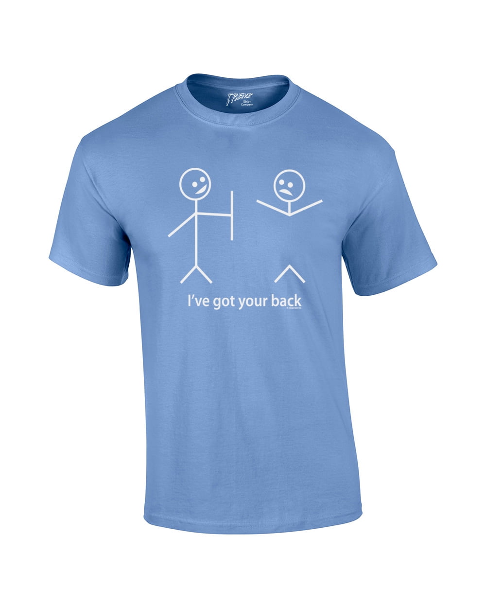Funny Short Sleeve T-shirt I've Got Your Back Stick Figures Humorous ...