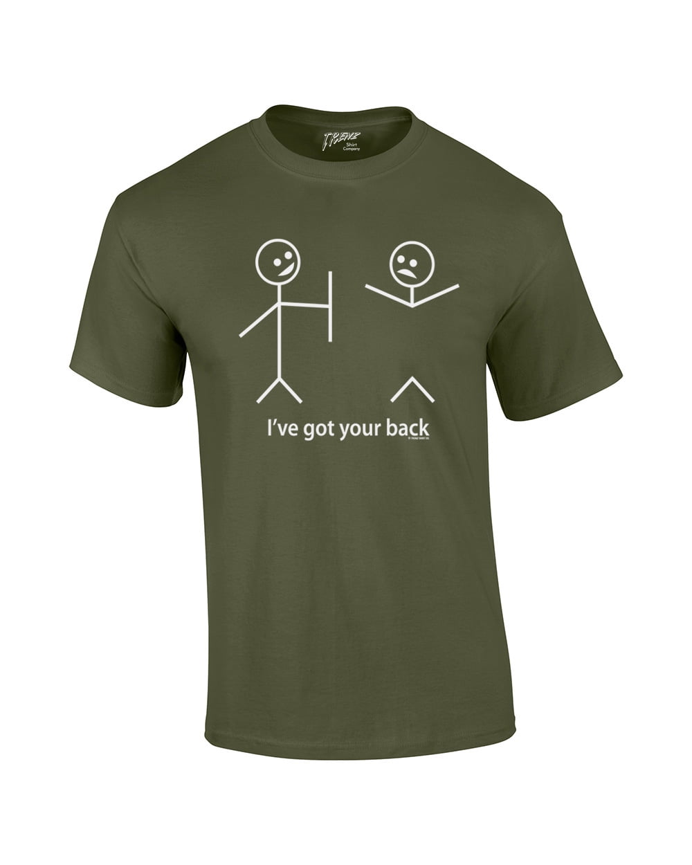 Funny Short Sleeve T-shirt I've Got Your Back Stick Figures Humorous ...