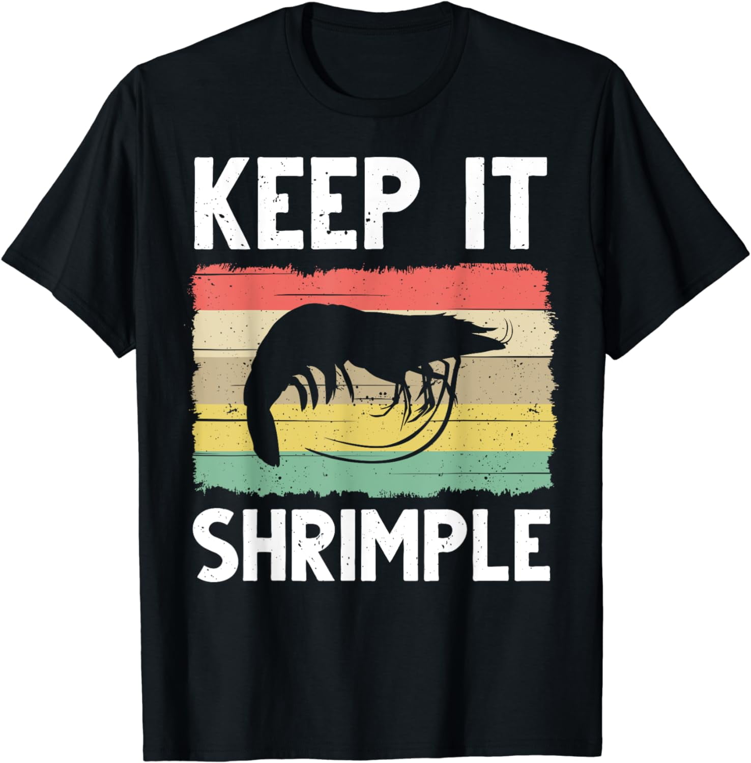 Funny Shrimp Gift For Men Women Cool Fishing Prawn Lover Cotton T-Shirt ...