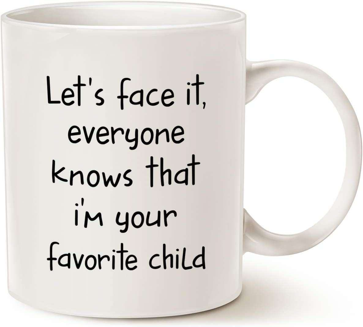 Funny Sibling Humor Gift for Parents Coffee Mug, Let's Face It ...