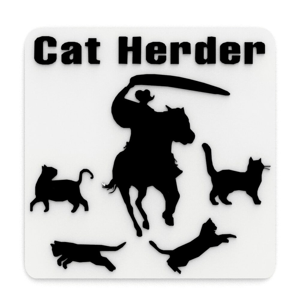 Funny Sign | Cat Herder - Walmart.com