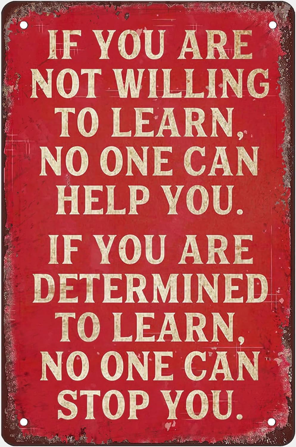 Funny Sign Funny Motivational Metal Tin Signs Motivational Wall Art For ...