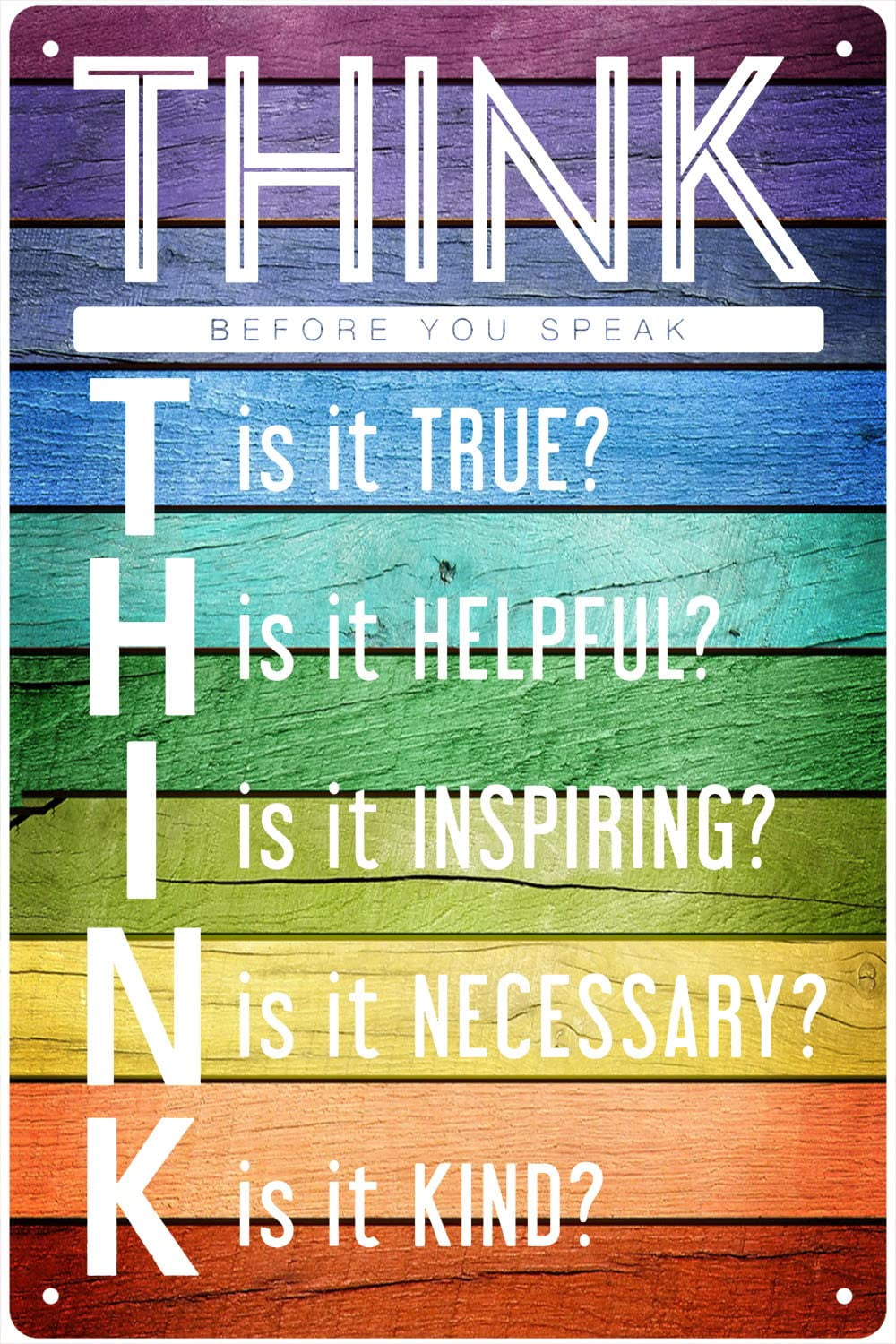 Funny Signs Think Before You Speak Motivational Classroom Poster ...