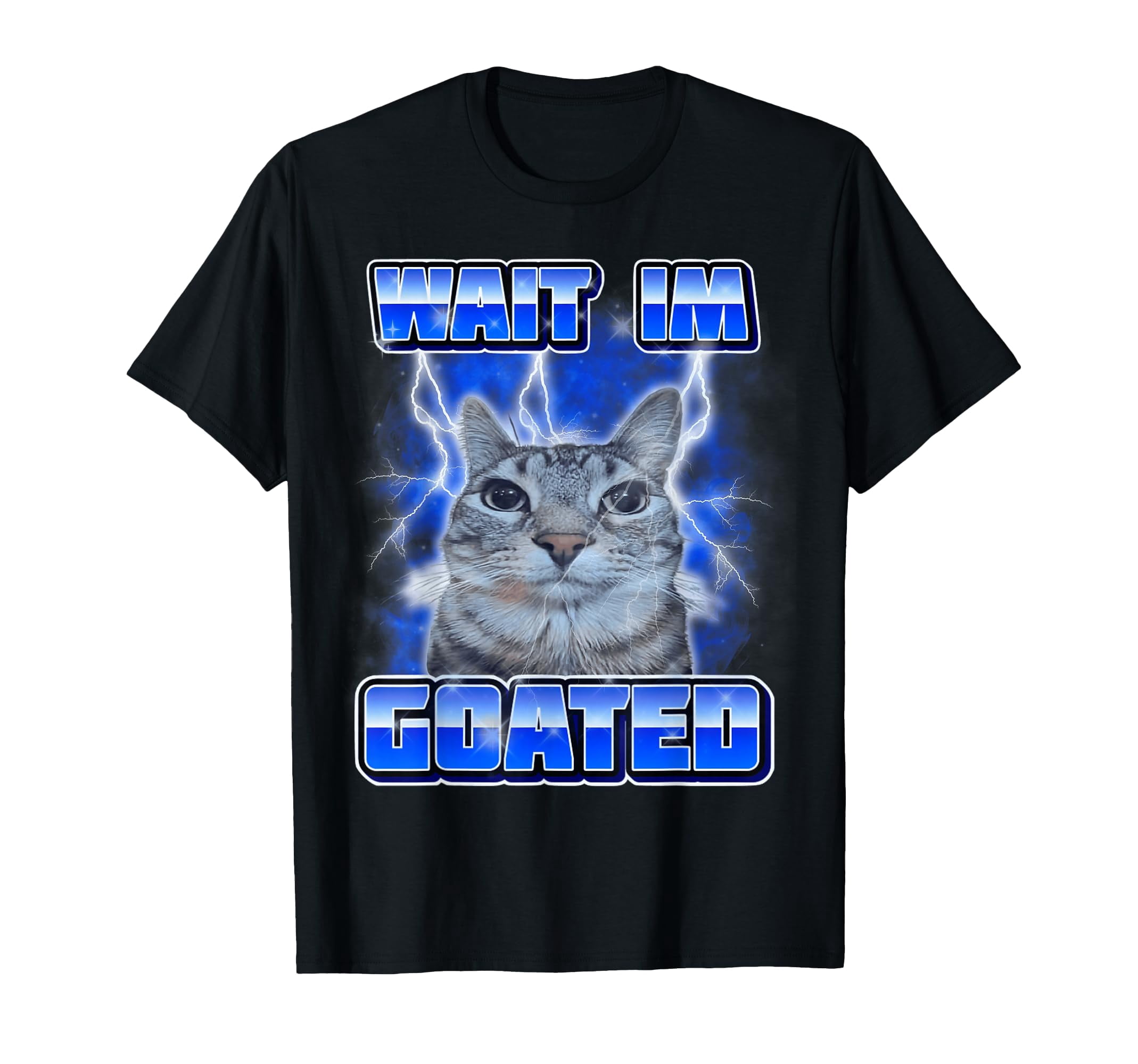 Funny Silly Cat Meme T-Shirt for Men and Women - Dramatic Cat Face ...