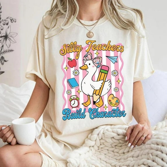 Funny Silly Goose Teacher Shirt, Preppy Back to School Tee, Cute ...