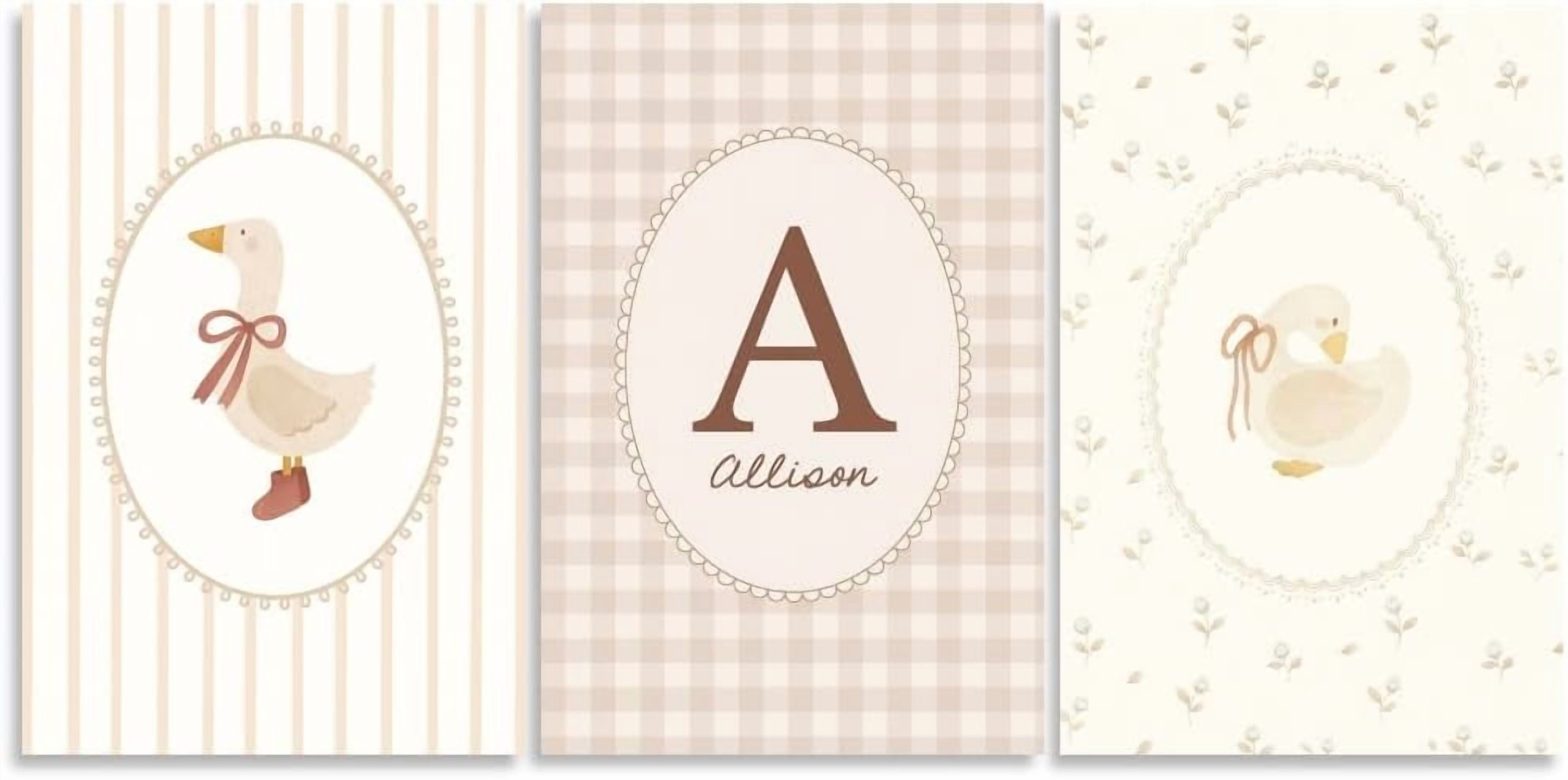 Funny Silly Goose Wall Art 3Pcs Goose bear daisy Poster Girls Room ...